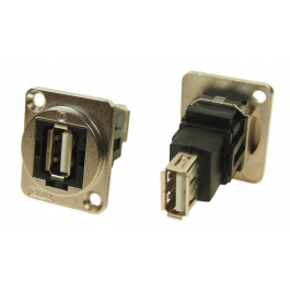 USB CHASSIS ADAPTER USB A->USB A D-NORM ZWART